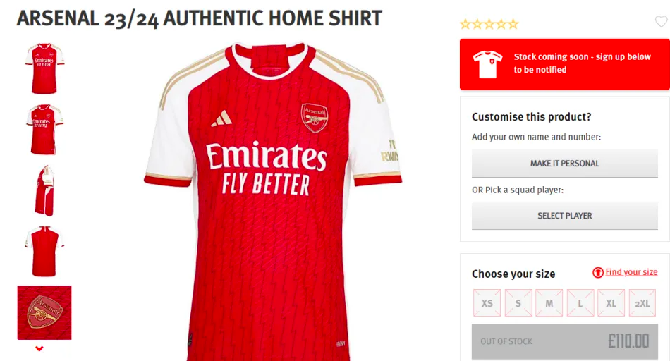 Arsenal retira su nuevo jersey por error en la impresión - Fútbol Mundial